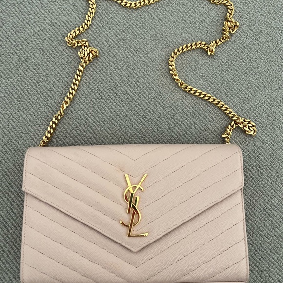 Bags | Ysl Saint Laurent Cassandre Chain Wallet | Poshmark